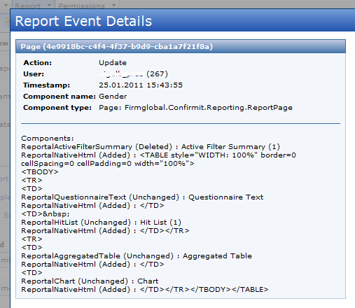 Report History – Administrator